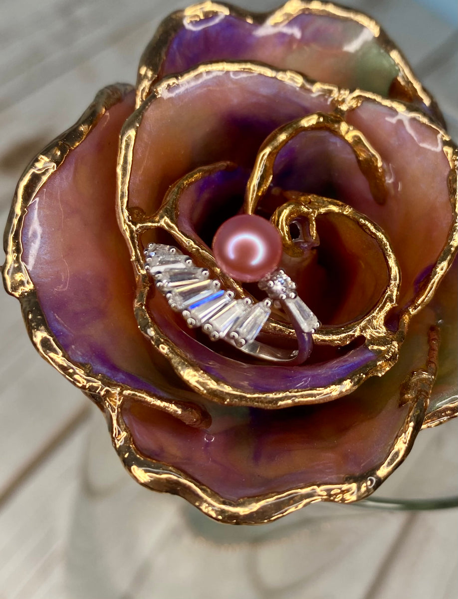 Pearl on Fire Ring – RoseLee Crystals and Pearls LLC
